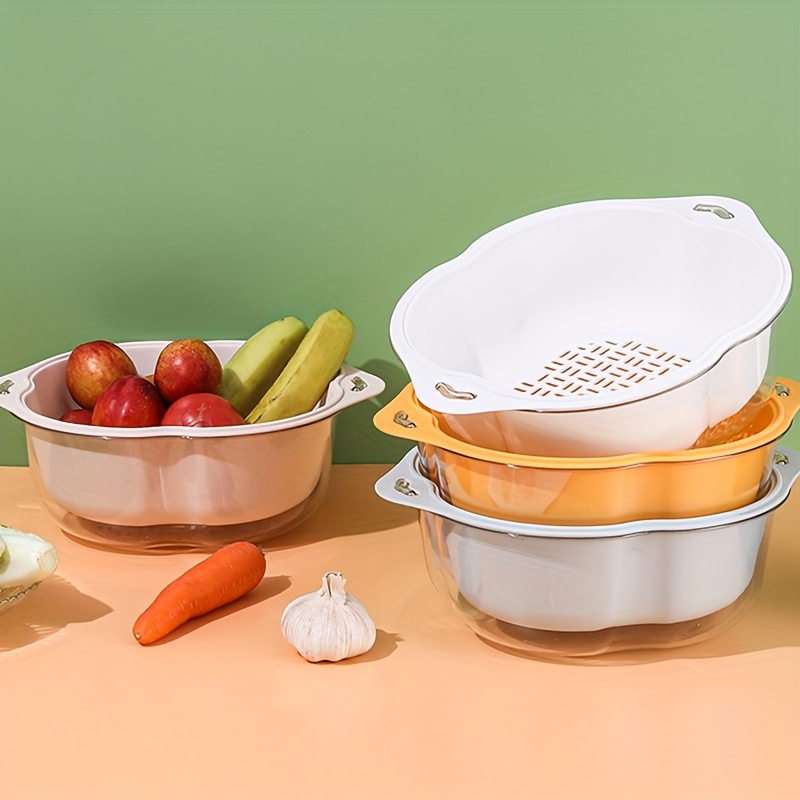 Contemporary Plastic Colander Basket Set – Multipurpose - Temu