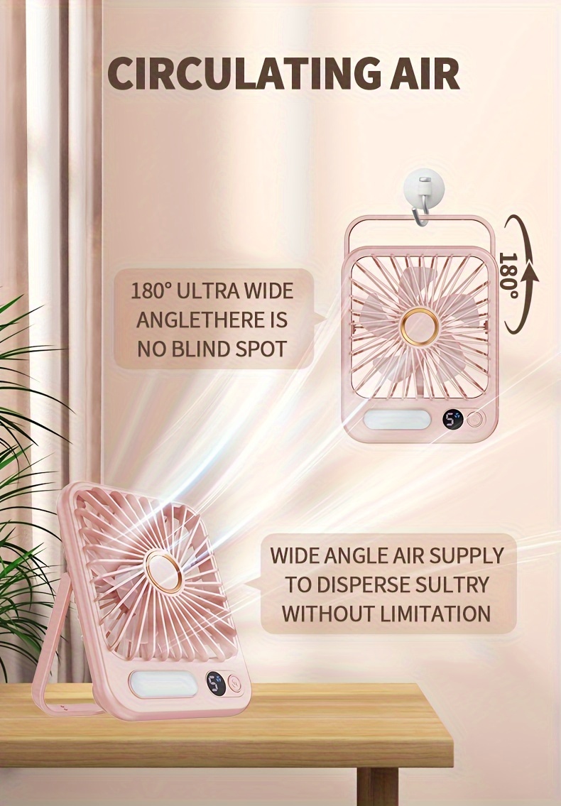 Prenosni mali sto ventilator tih USB punjivi ručni - Temu