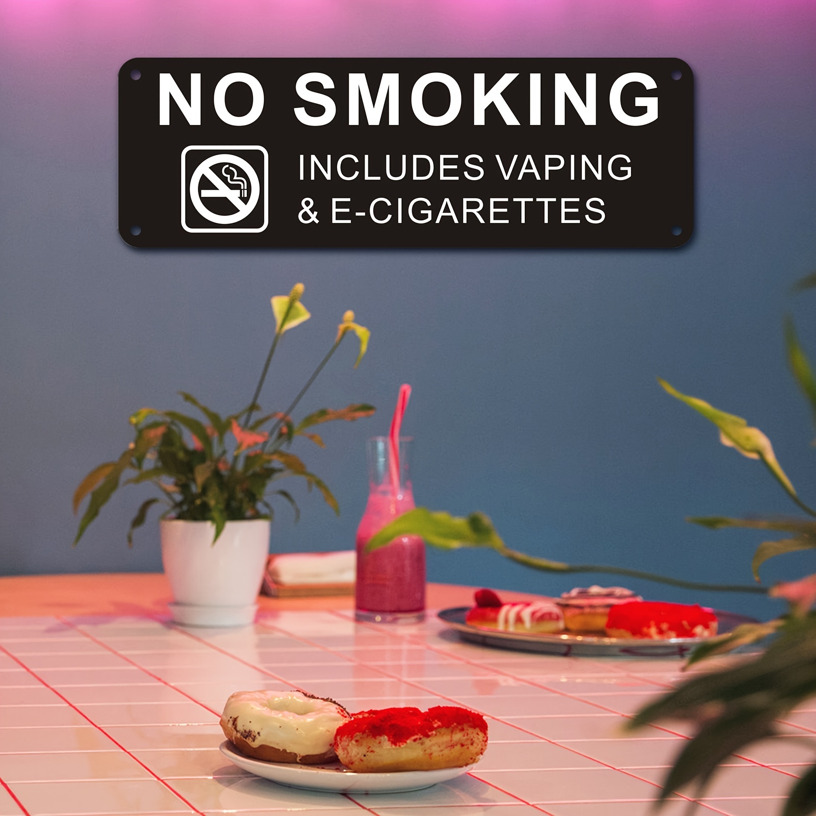 Premium Aluminium No Smoking Signs Vaping E cigarettes - Temu