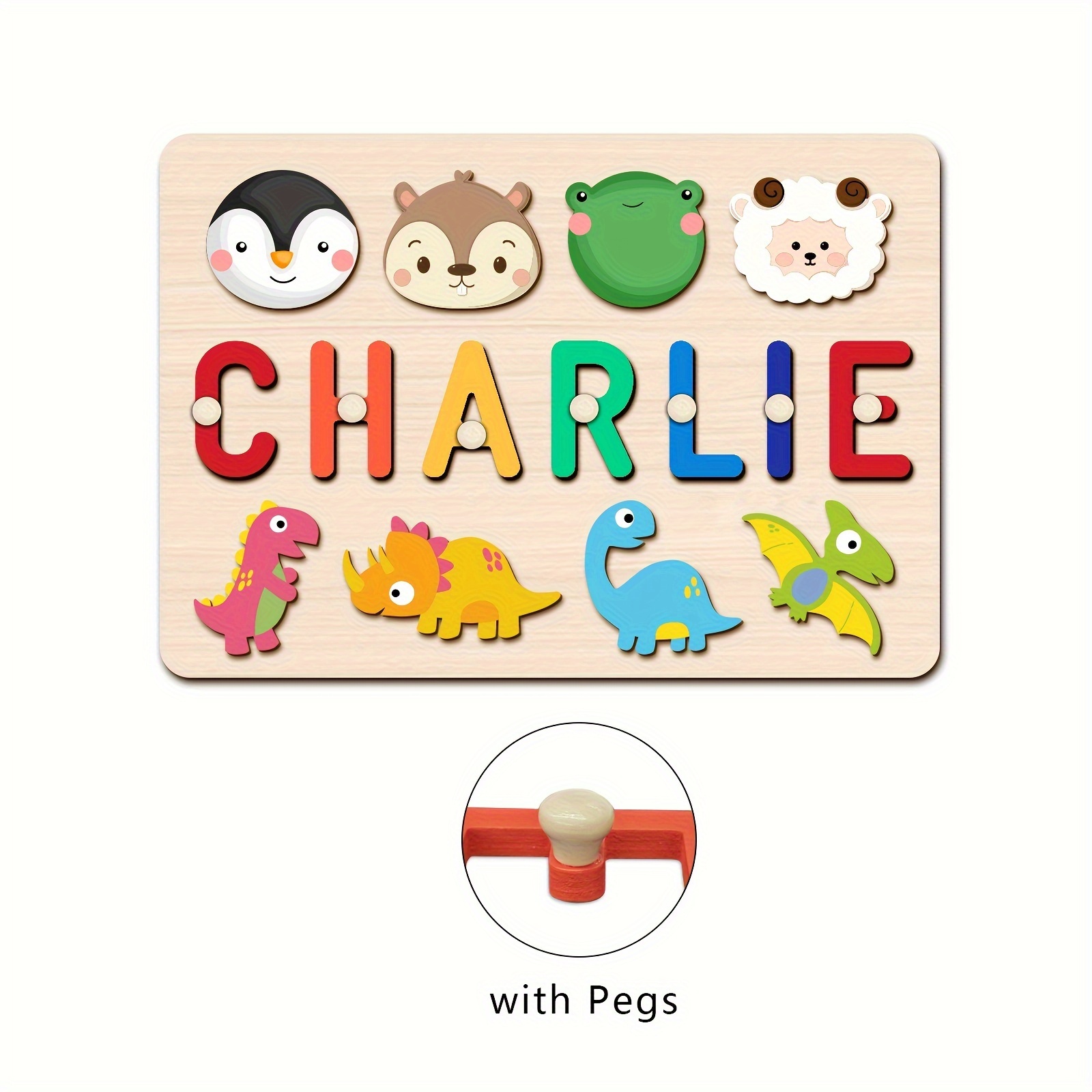 Personalized Name Puzzle Custom Rainbow Color Name Puzzle 8 - Temu ...