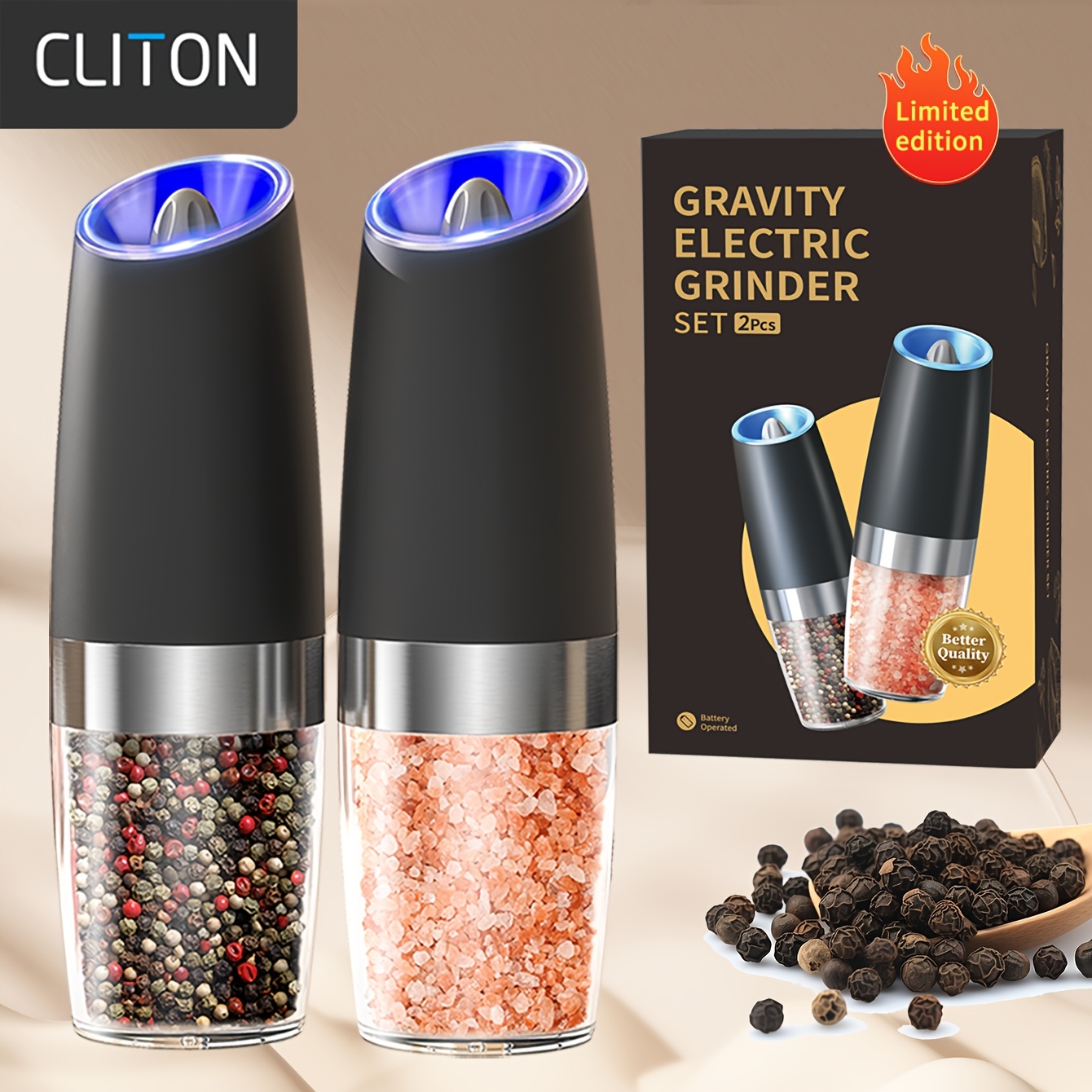 salt and pepper grinder sold on Temu Australia