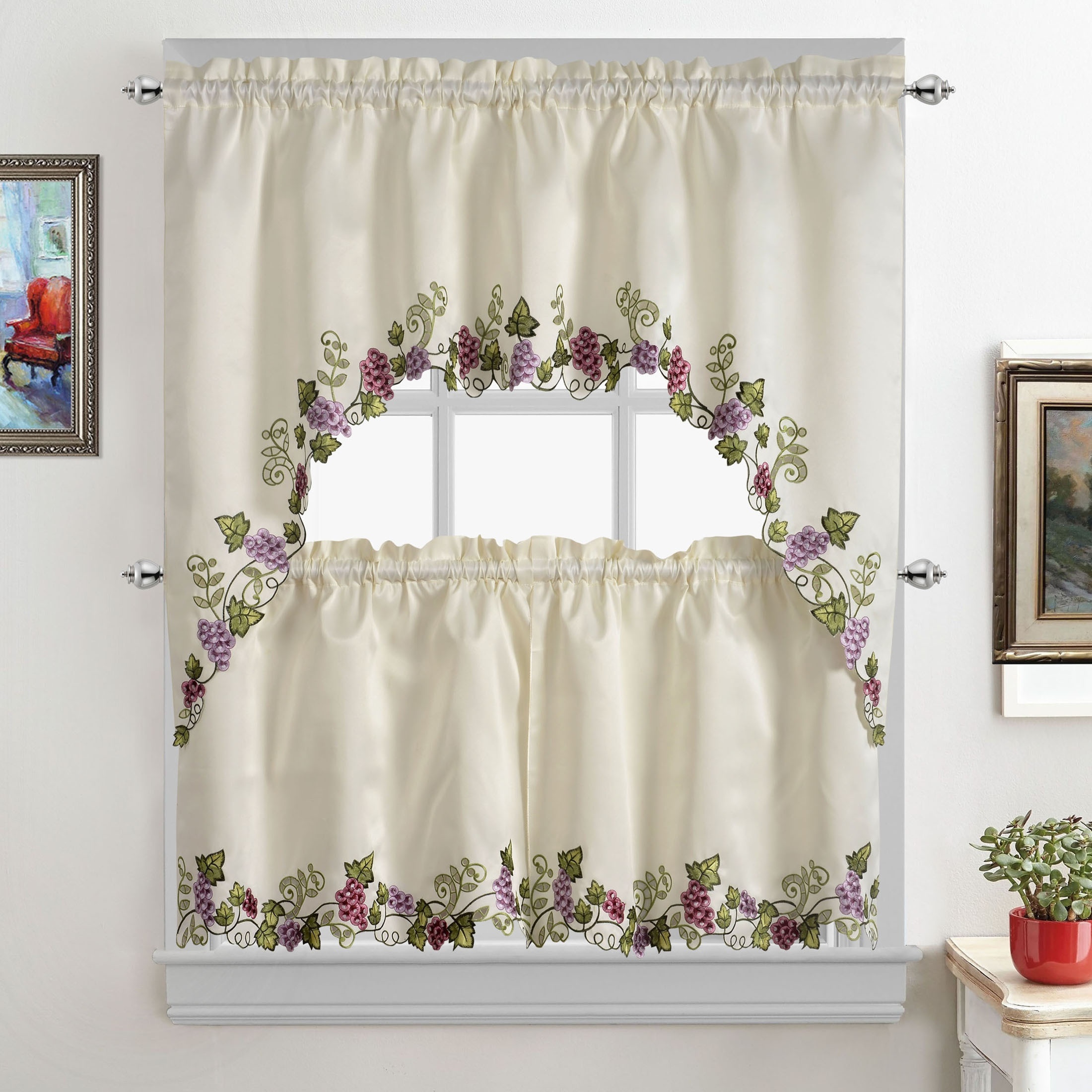 kitchen curtains sets sold on Temu United States