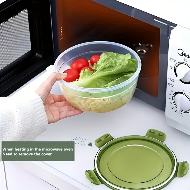 Round Glass Food Storage Containers Set Airtight Lids - Temu