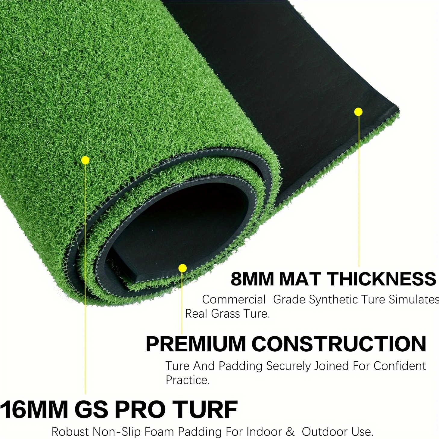 Golf Mats Practice Outdoor Indoor Matt 5x3 Turf - Temu