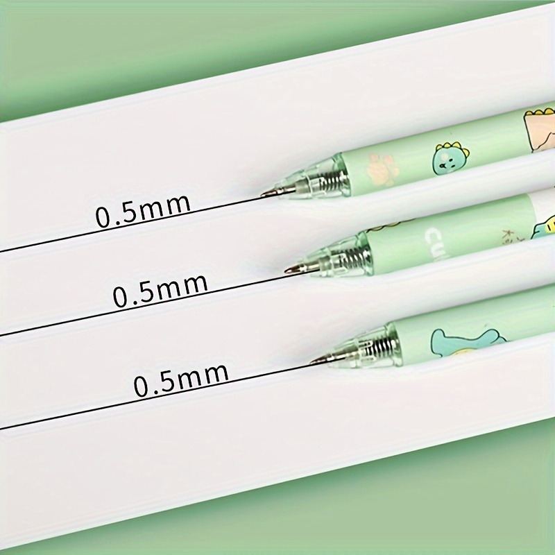 Matcha Green Dinosaur Gel Pens Fine Point Cute Retractable - Temu