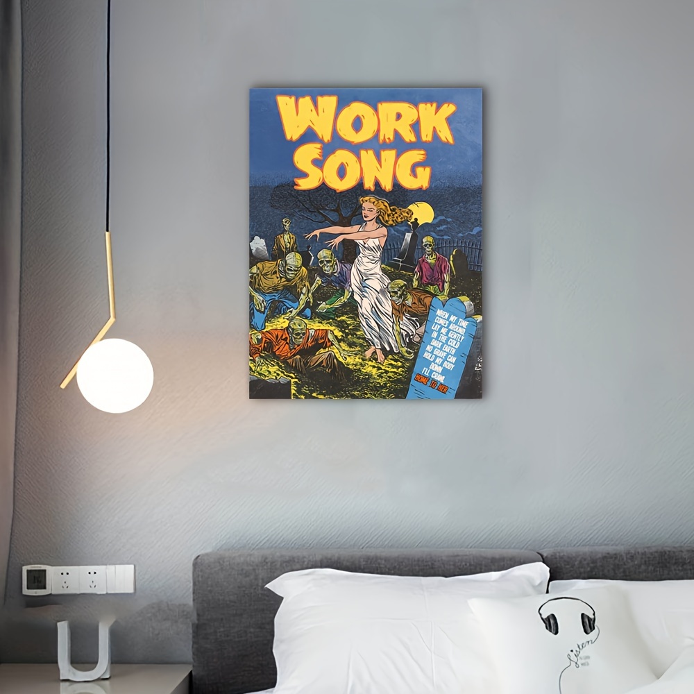 1pc poster print halloween decor waterproof canvas artwork wall ...