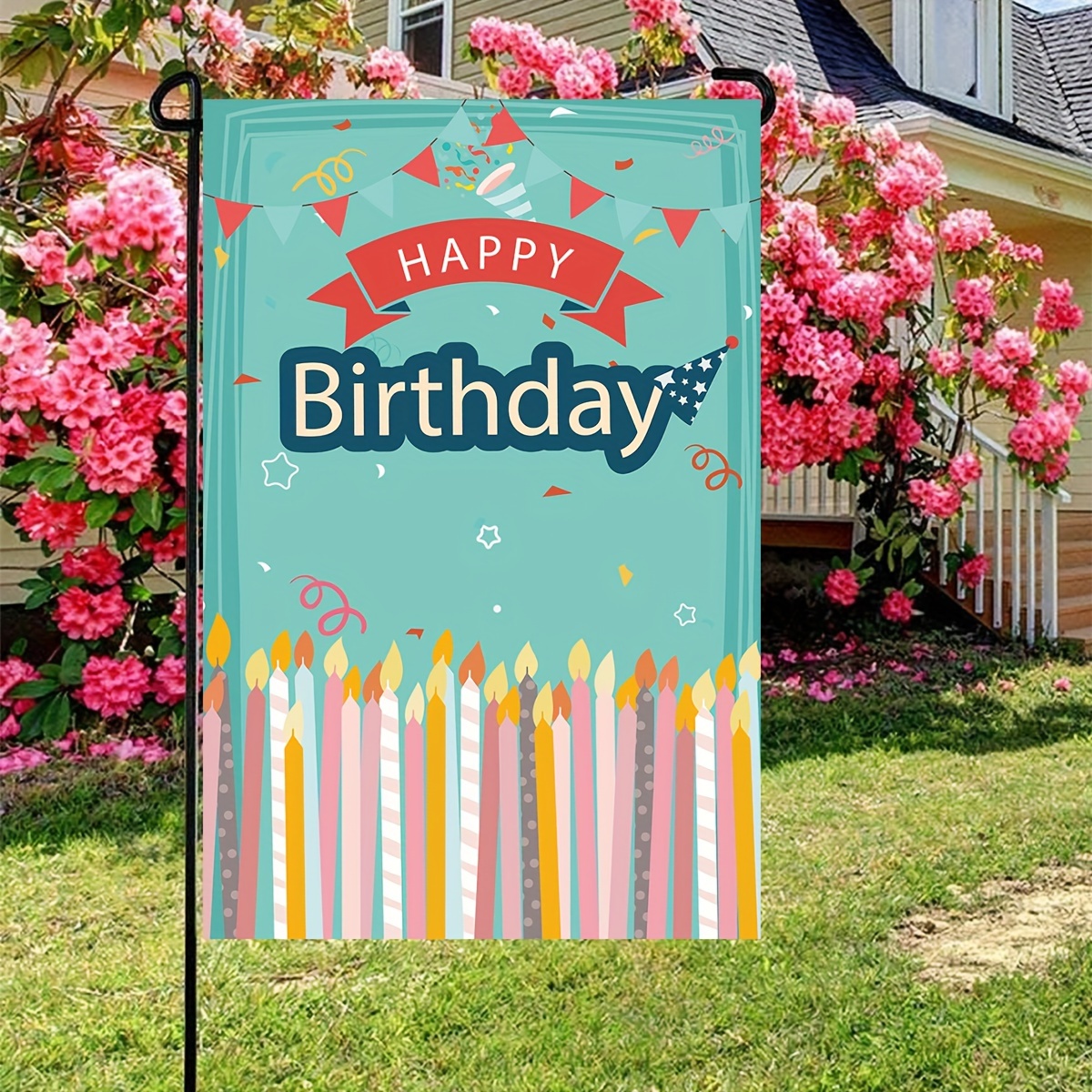 Premium Garden Banner durable A Classic Printed Courtyard - Temu