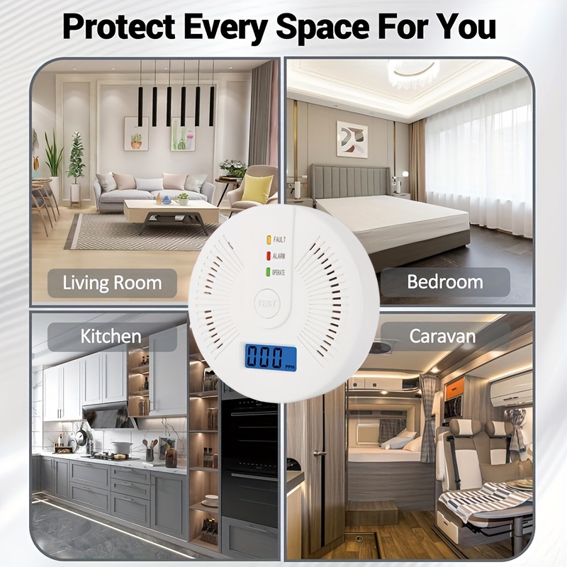 Portable Co Detector Digital Display Battery Operated Ideal - Temu ...