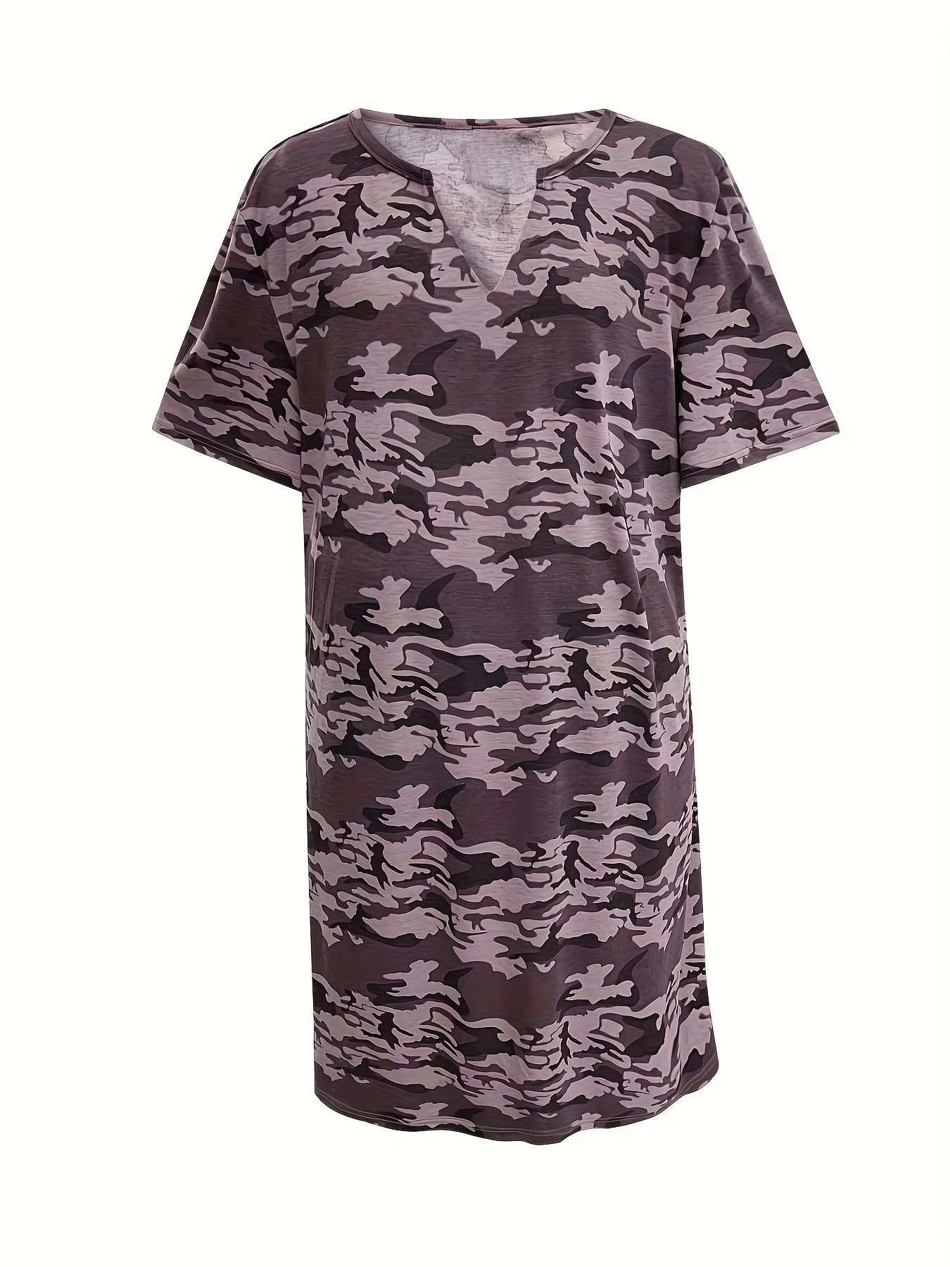 Jurk Met Camouflageprint In Grote Maten Informele Jurk Met - Temu ...