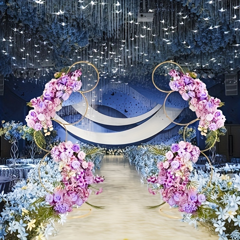 Round Wedding Arch Stand 4 Tier Golden Metal Flower Arch - Temu