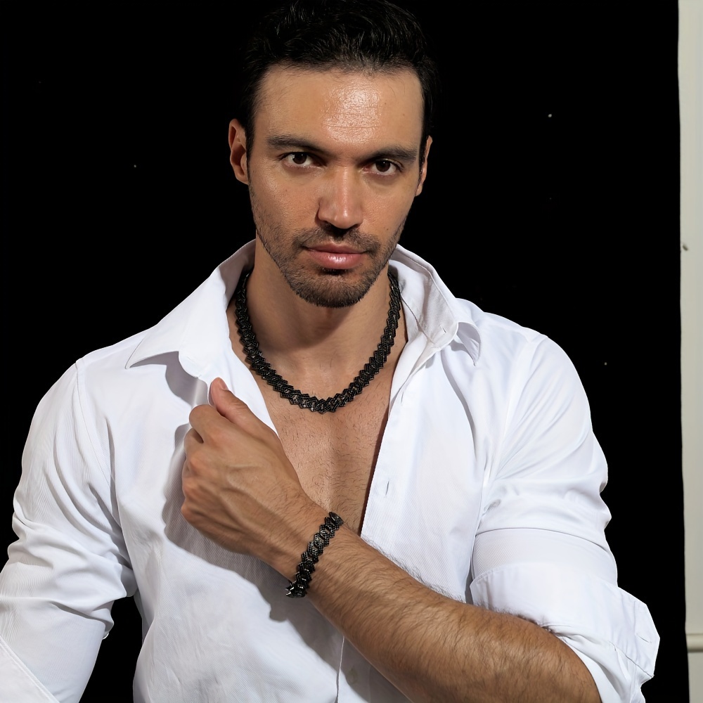 Men's Cuban Link Chain Miami Cuban Necklace - Temu