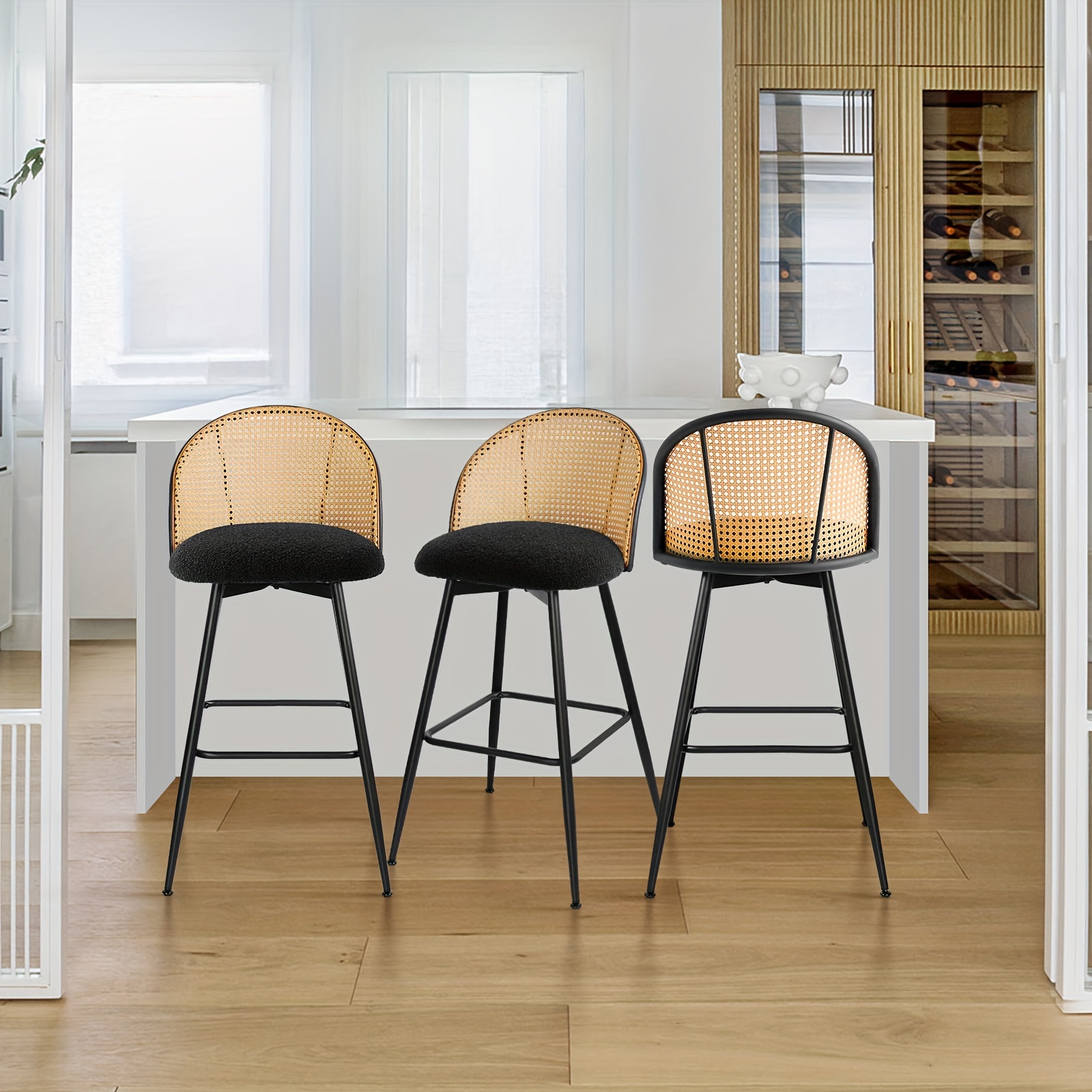 Counter Height Bar Stools Upholstered Barstools - Temu