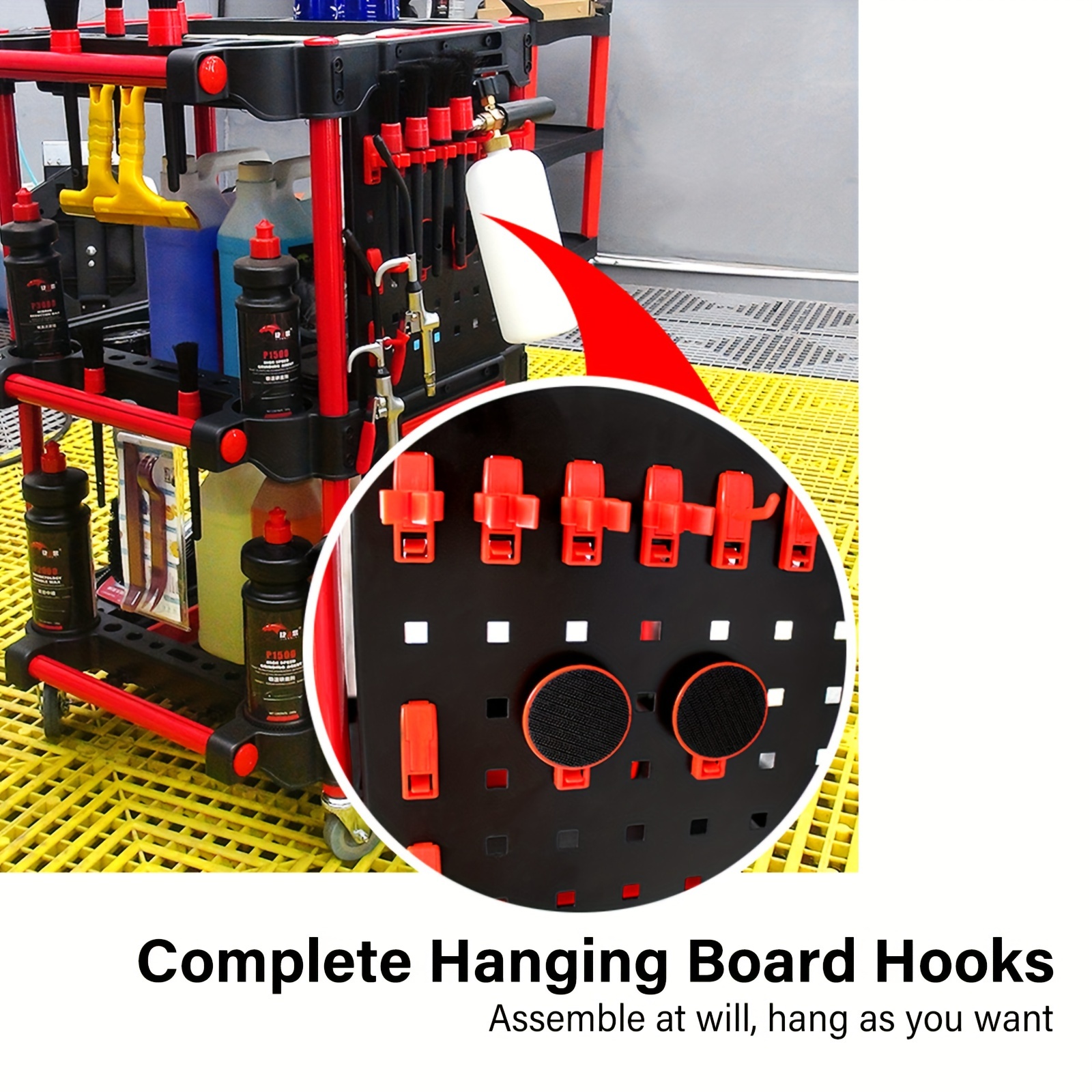 Car Wash Detail Trolley Three tier Tool Cart Utility Carts - Temu