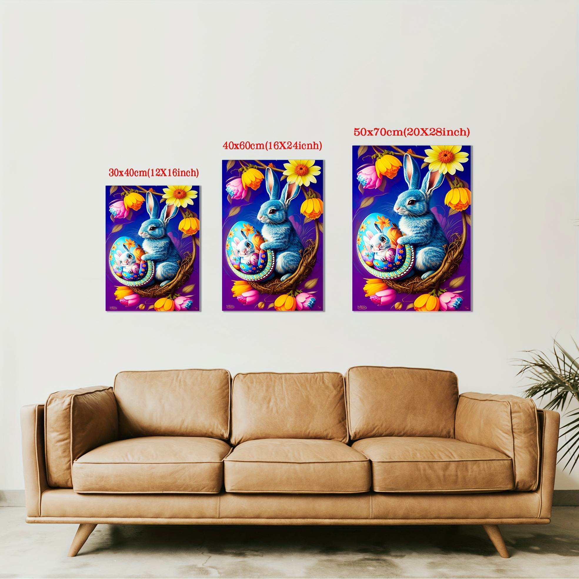 poster decor delicate rabbit animal egg rustic - Temu