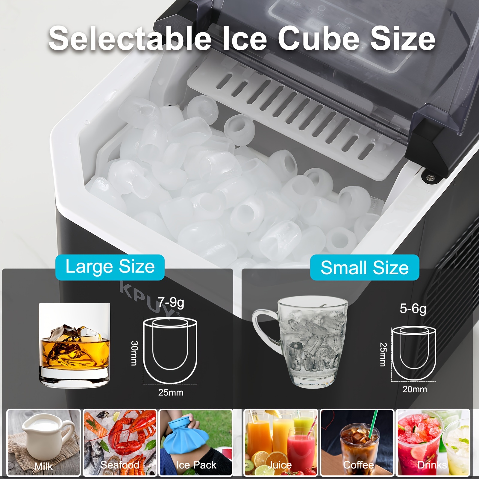 Table Ice Maker Self cleaning Portable Ice Maker Handle - Temu