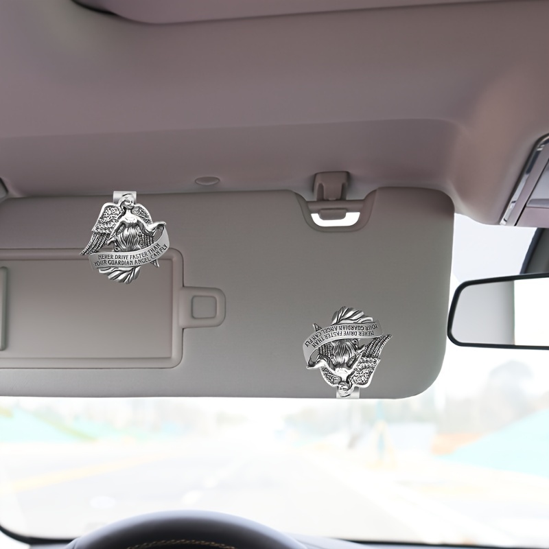 Guardian Angel Visor Clip Car Sun Visor Accessories Medal Driving Safety Gift For Parent Family Friend New And