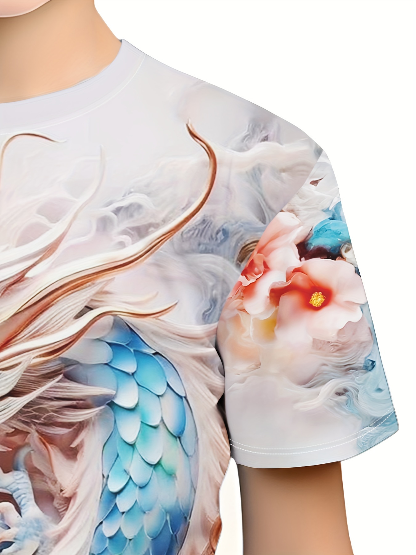 chinese style cool dragon print t shirts boys cool - Temu Australia