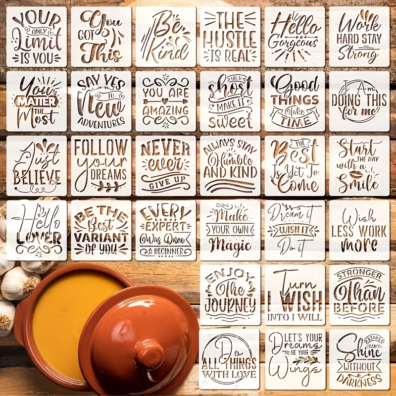stencil quotes sold on Temu United States