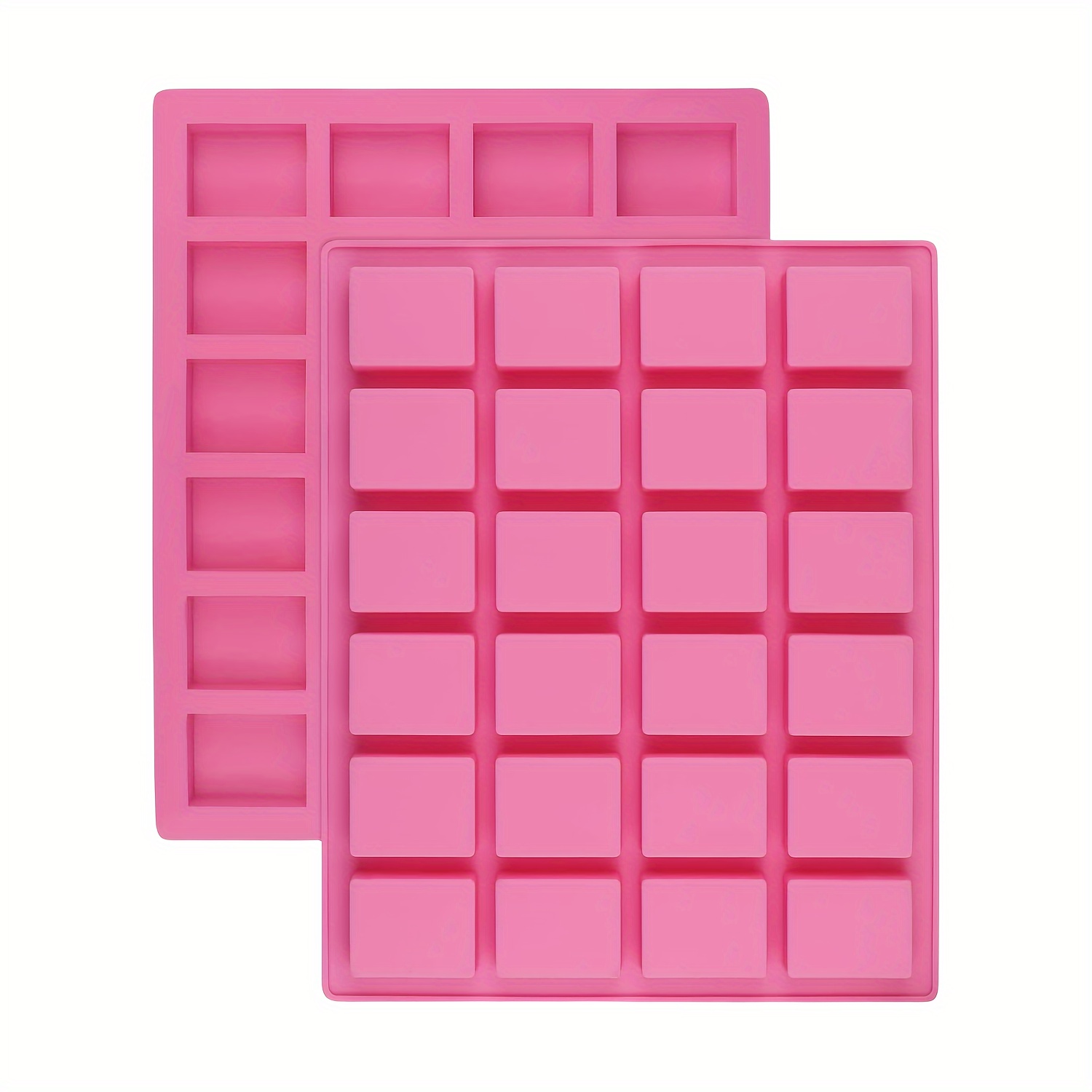 2pscs Cube Chocolate Molds 3d Silicone Mold 24 Cavity Candy - Temu ...