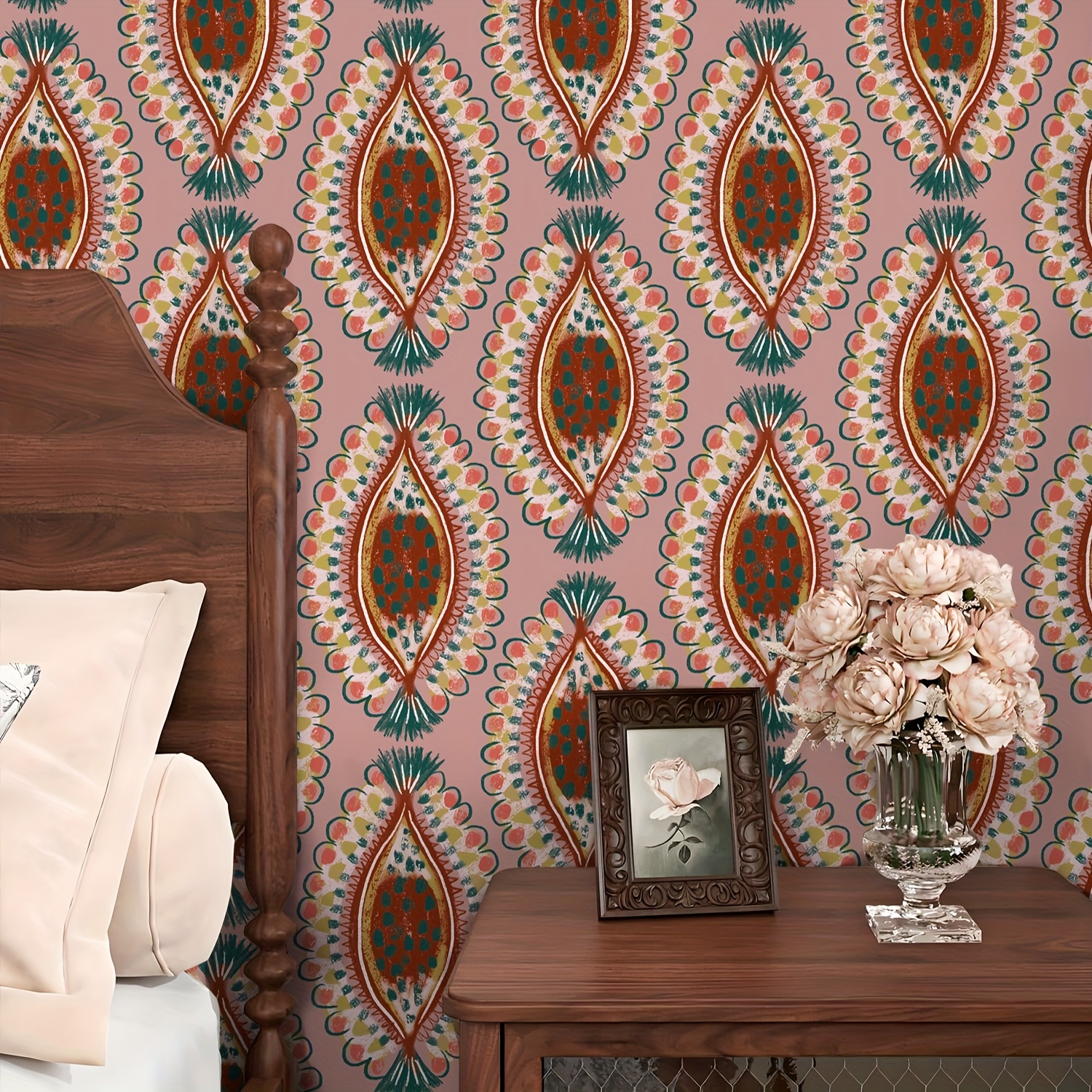 peel and stick wallpaper sold on Temu United States
