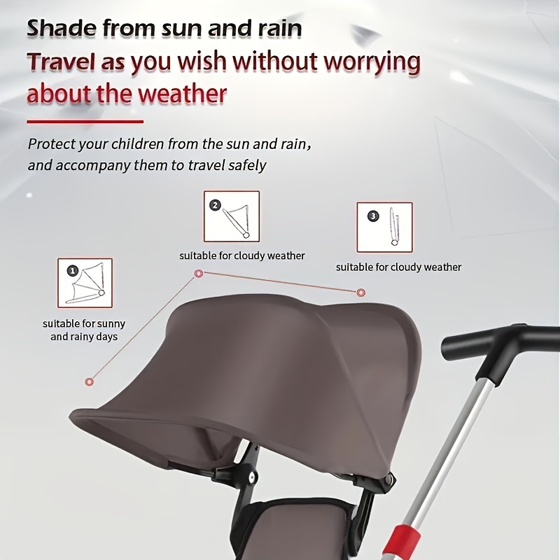 1 Premium Foldable Trike Toddlers Push Fold Tricycle Ages 10 - Temu