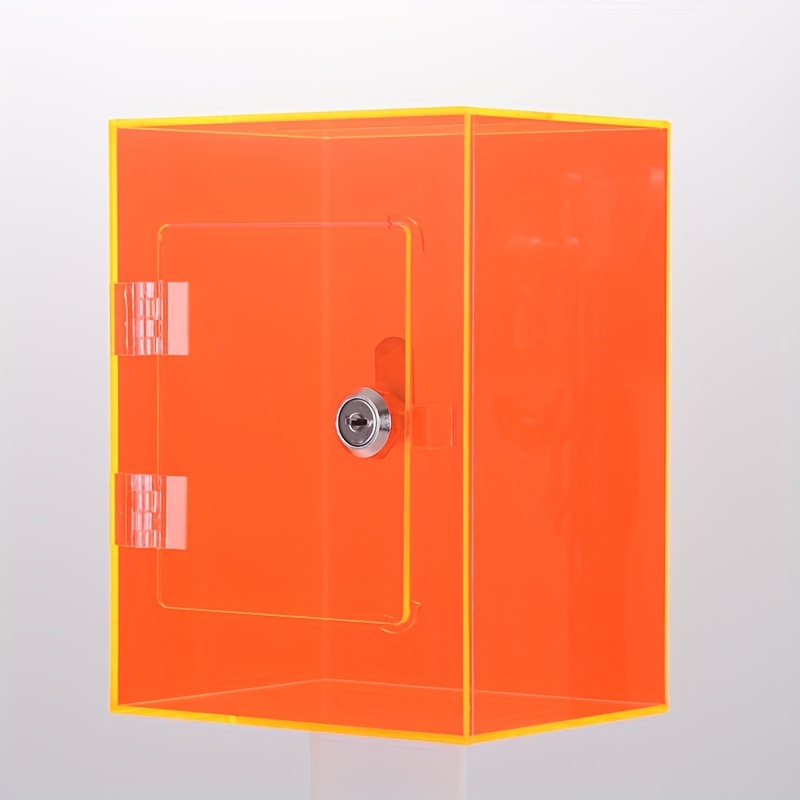Acrylic Donation Box Lock Sign Holder Clear Box - Temu Philippines