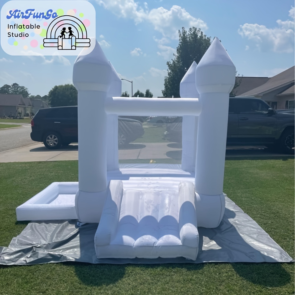 White Bounce House Bouncy Castle Theme Kids Inflatable - Temu