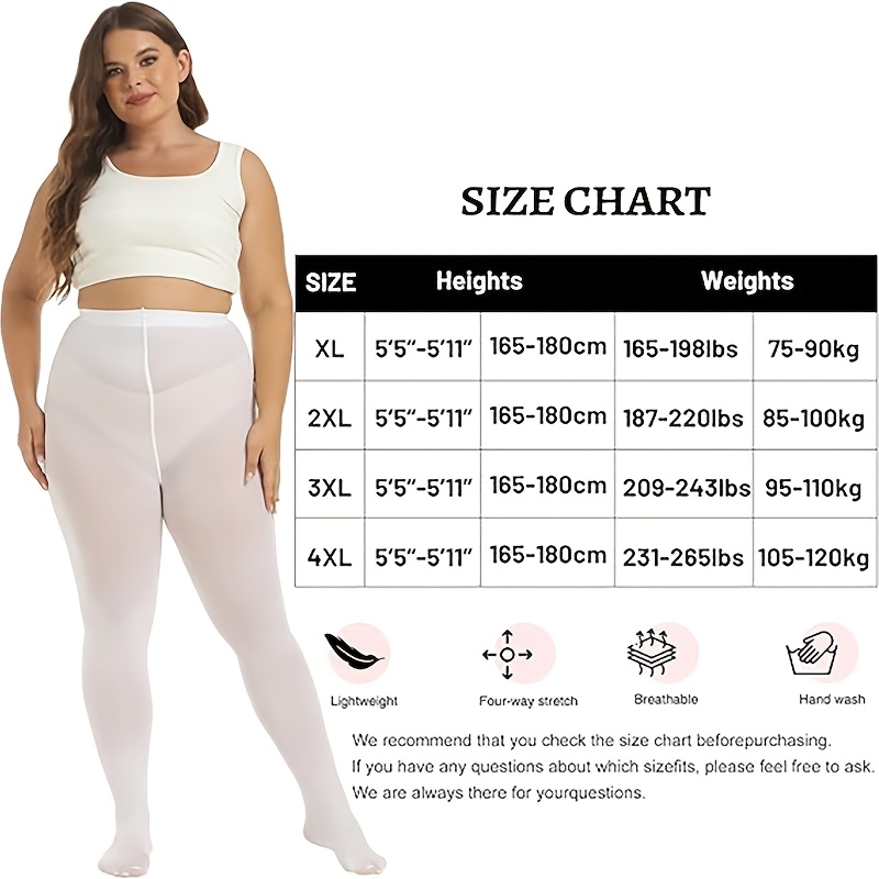 women's plus size control top tights ultra soft pantyhose - Temu