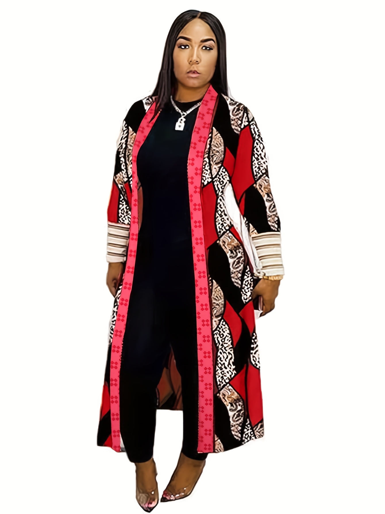 women cardigan long sold on Temu United States