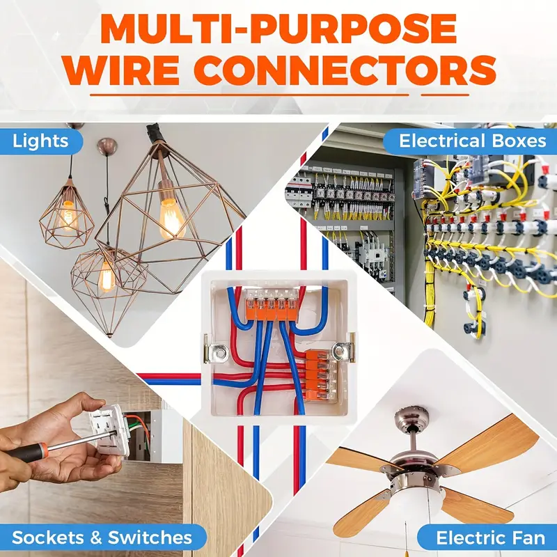 90개상자 전기 퀵 커넥터 레버형 리드 너트 커넥터 모음 키트 Diy 리드 커넥터28 12 Awg 234 포트 푸시인 전기 연결 단자 플러그인 연결 단자
