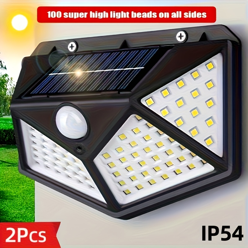 solar motion sensor lights outdoor sold on Temu United States