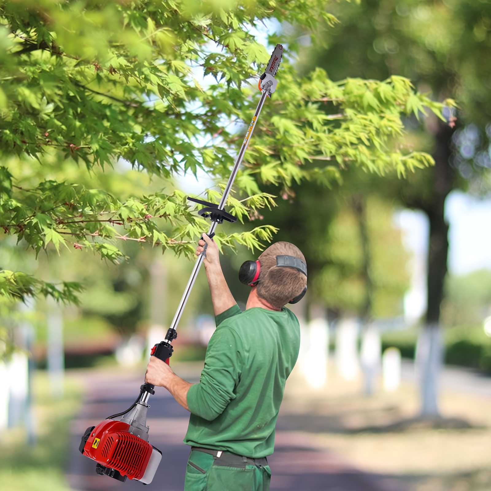 NEW 43cc Gas Trimmer Saw Tree Trimmer Chainsaw Gas Powered Pole Saw Pruner Pruning