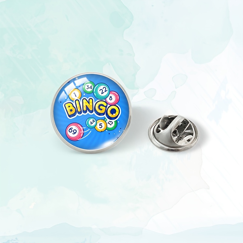 Bingo Balls Lapel Pin Glass Brooch Clothing Backpack - Temu United Kingdom