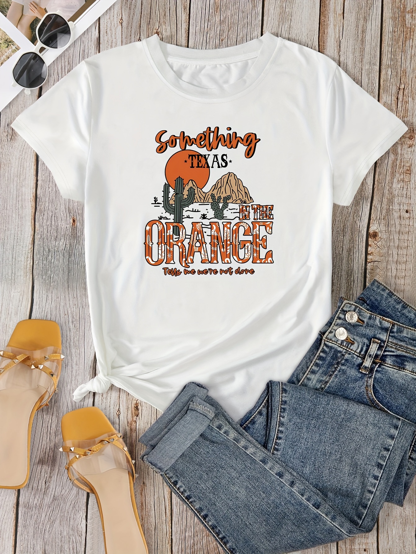 Graphic Letter Print T Shirt Short Sleeve Crew Neck Casual Temu Canada