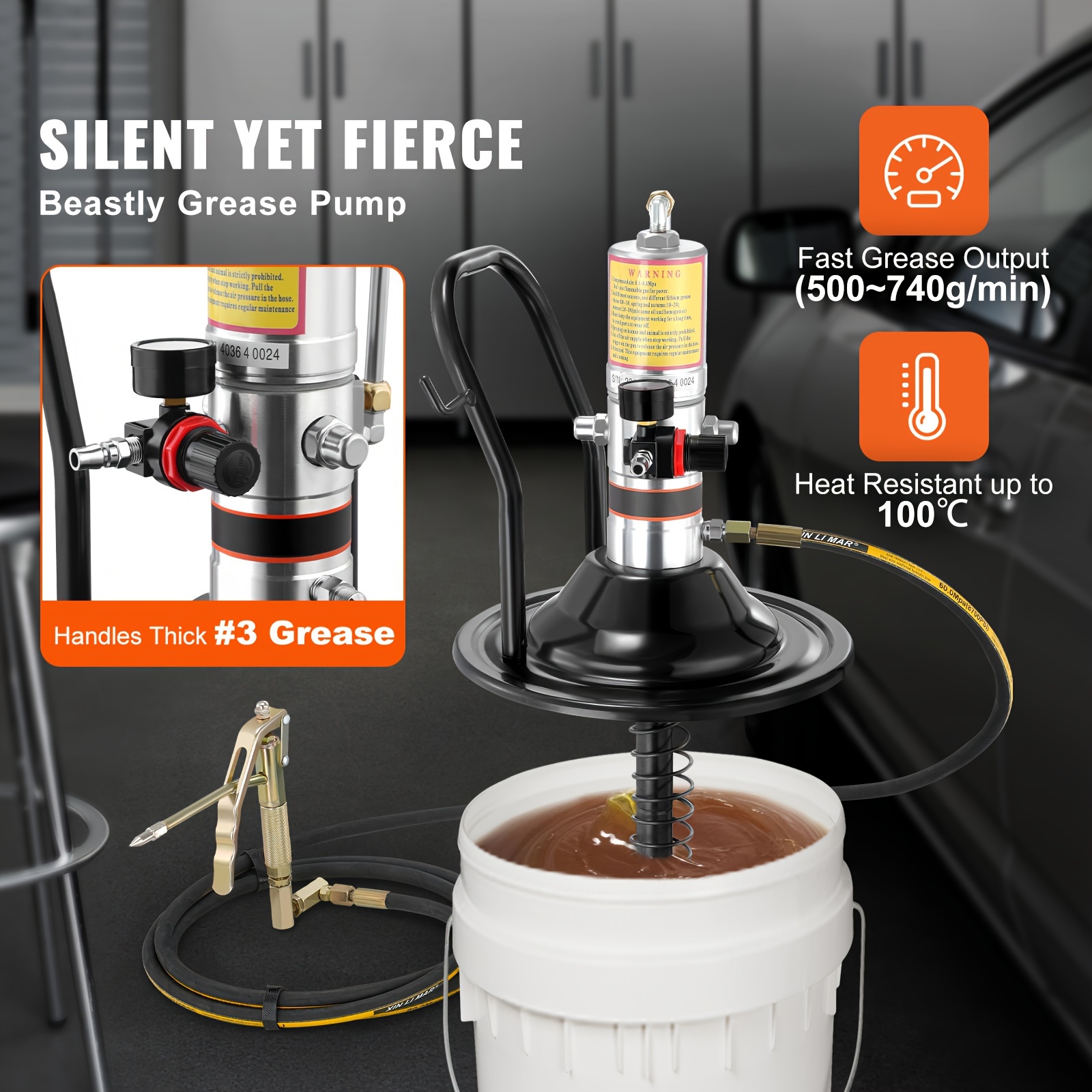 Grease Pump Air Operated Grease Pump High Pressure - Temu