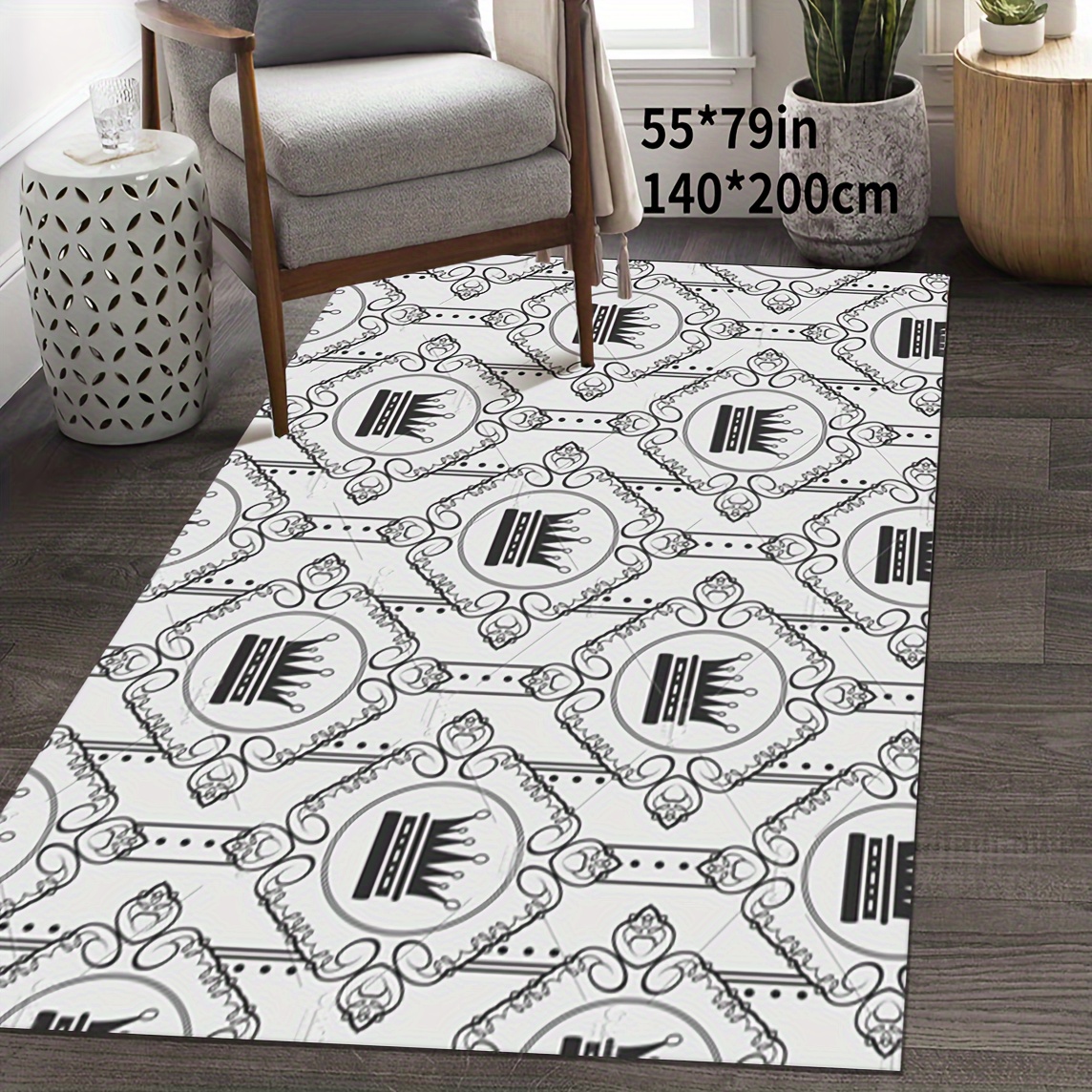 luxurious cashmere area rug black design - Temu Australia