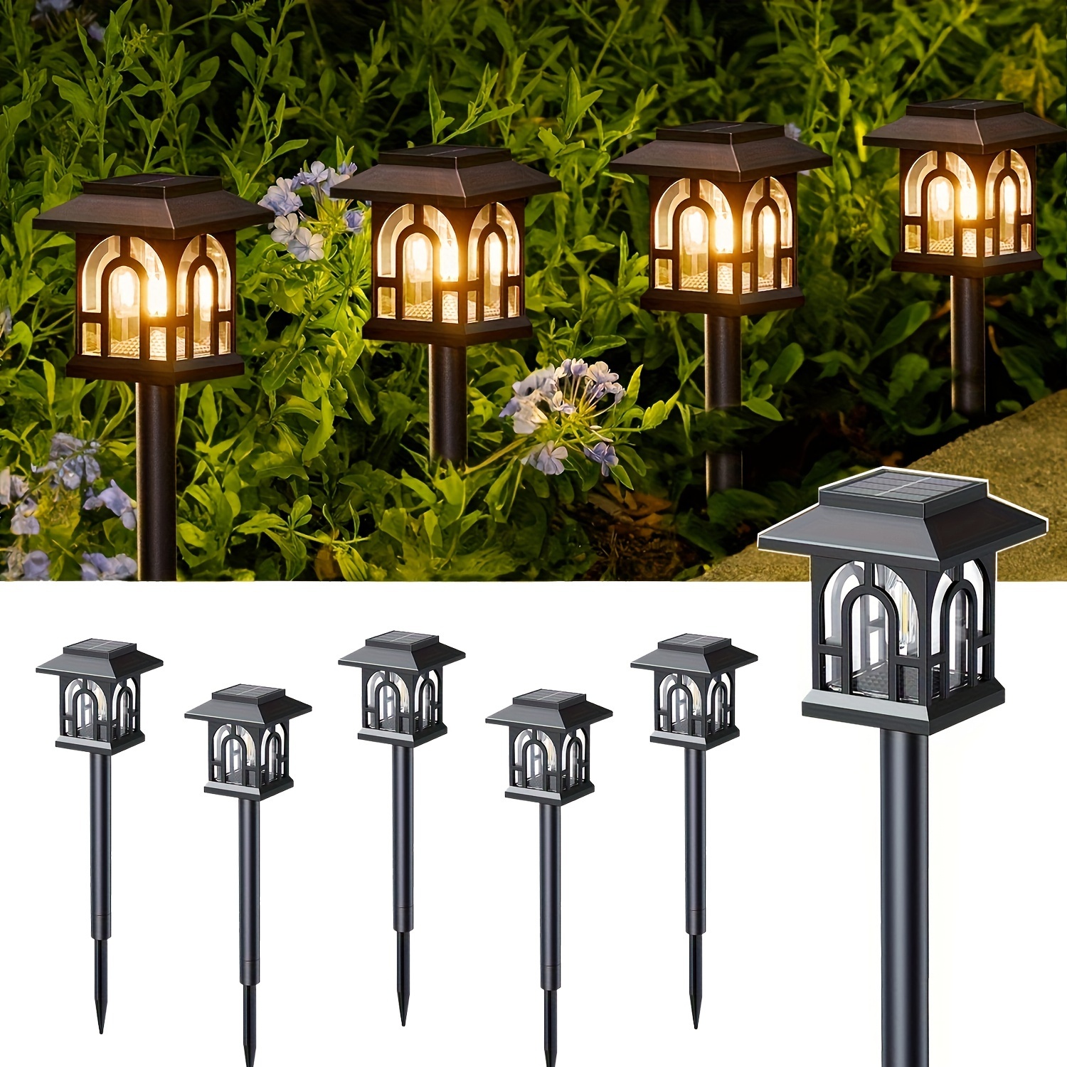 solar lights outdoor sold on Temu United States