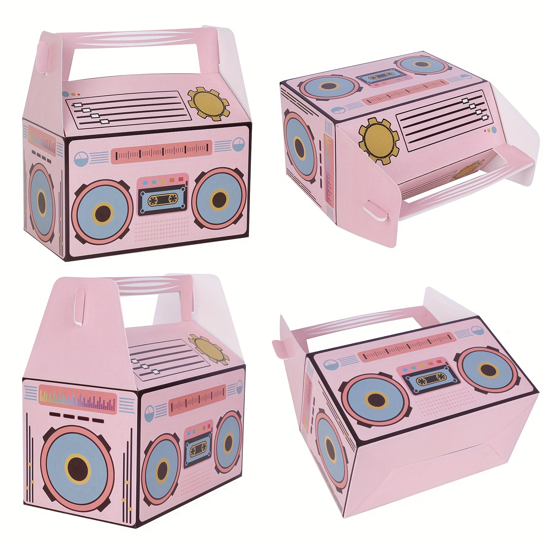 Retro Boombox Pink Radio Party Gift Boxes Birthday - Temu United Kingdom