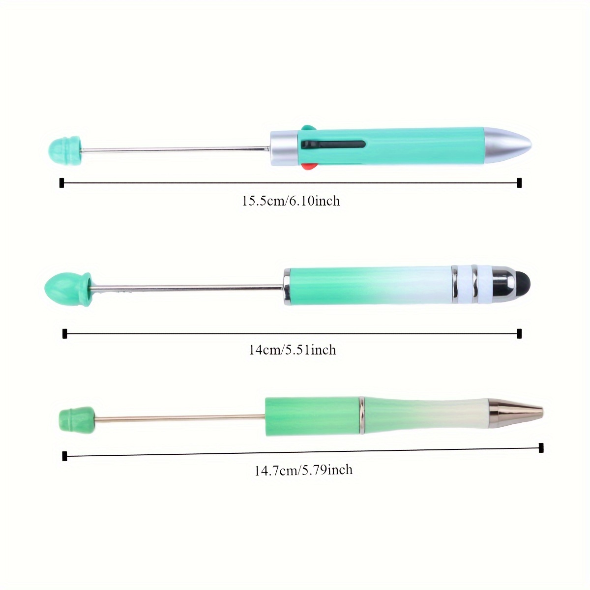 Combination Set 3 Touch Screen Stylus Pens 3 Diy Beaded Pens - Temu