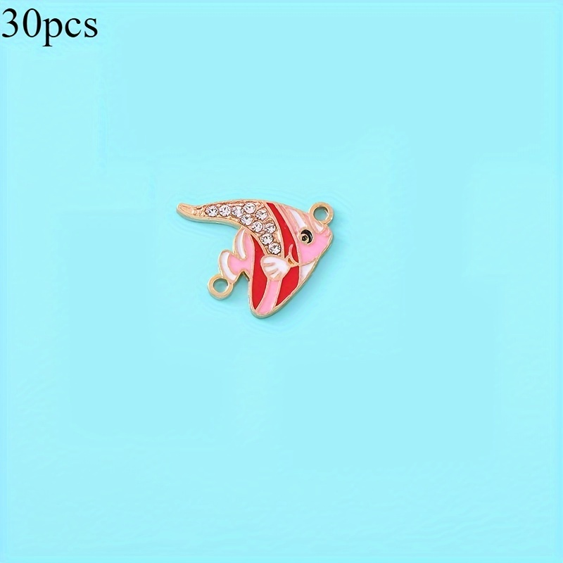 Alloy Colorful Tropical Fish Cute Cartoon Charm Links Animal - Temu ...