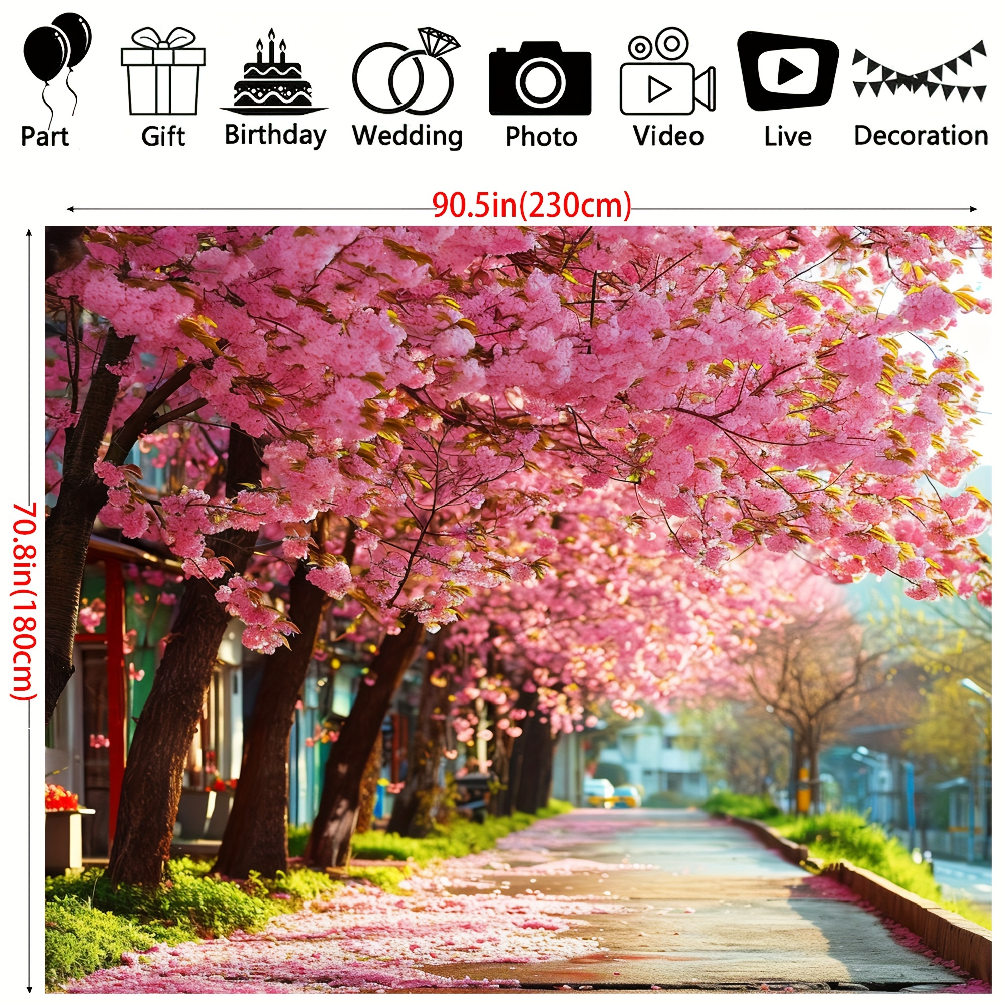 season spring background photo props polyester banner decor - Temu Canada