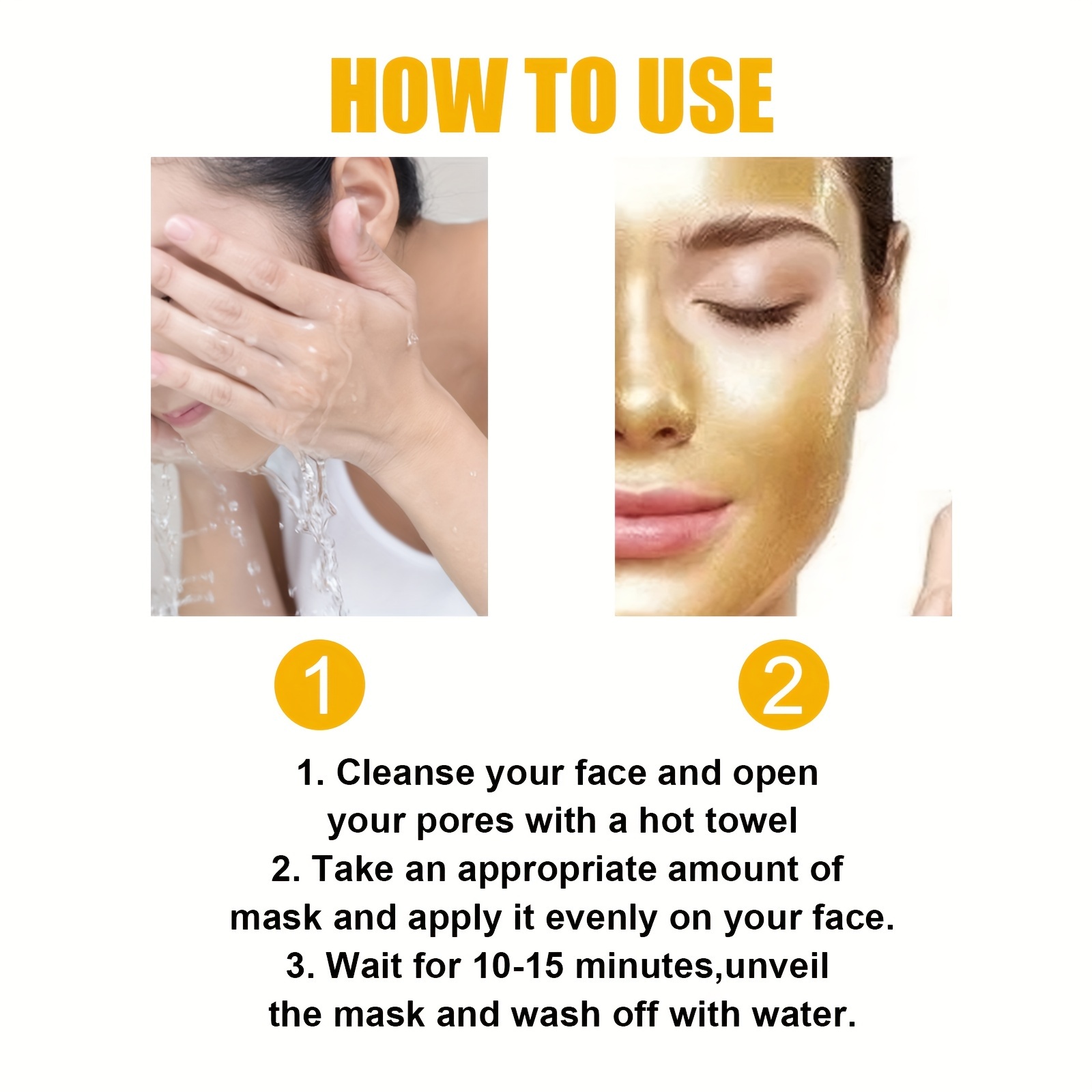 Golden Peel Face Mask Deep Cleansing Firming Witch - Temu