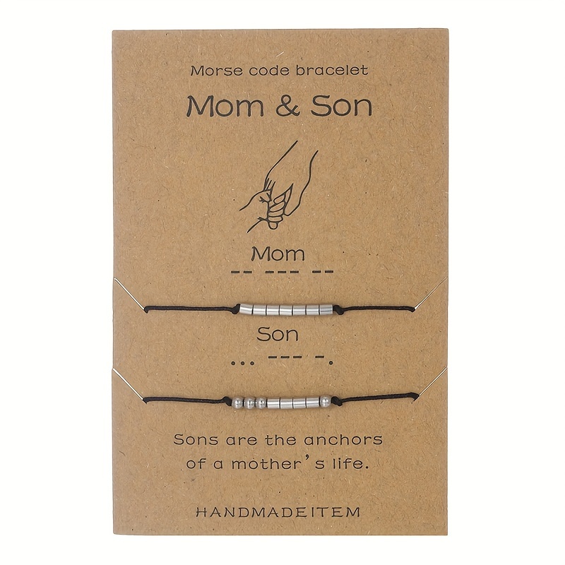 Family Series Moses Code Charm Bracelets Gifts Family - Temu United Kingdom