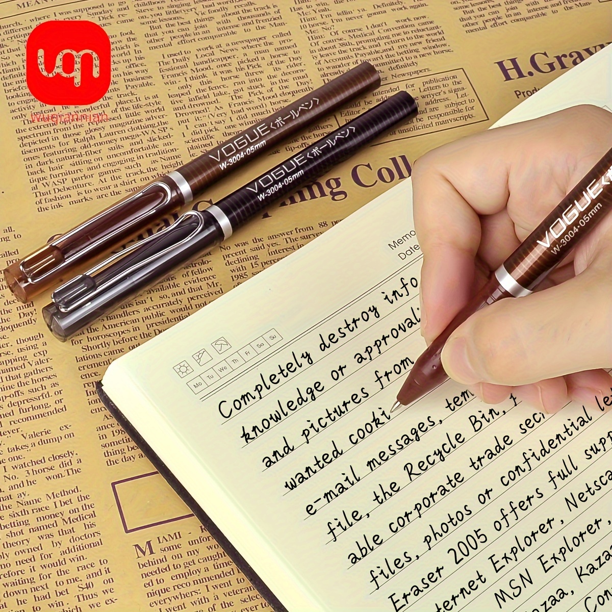 Wuqiannian Gel Ink Rollerball Pens Black Ink Extra Fine - Temu