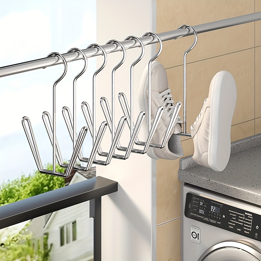 2 3pcs Stainless Steel Shoe Rack Shoe Rack Shoe Hanger Shoe Dryer Rack Metal Shoe Storage Hook Drying Racks