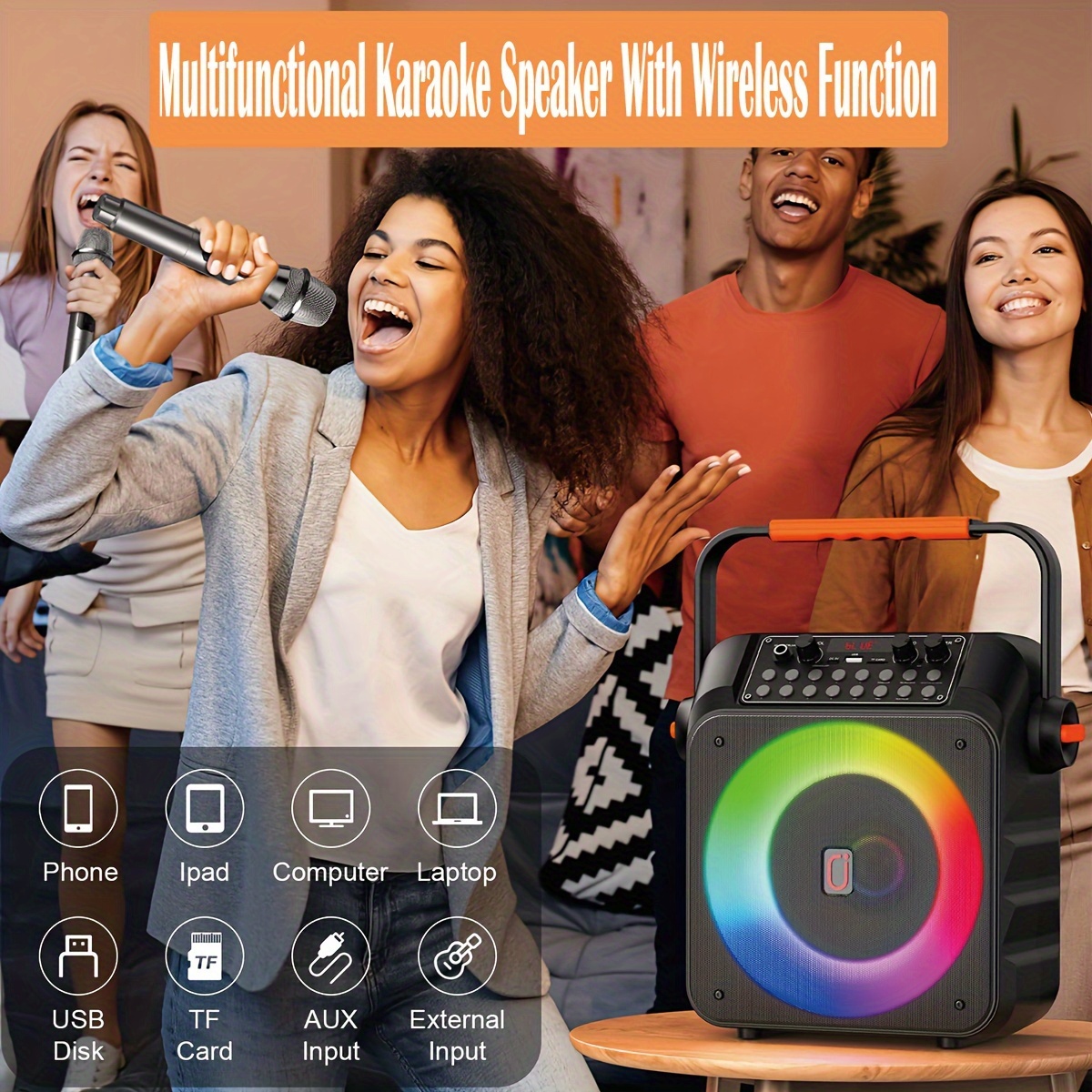 21 Wireless Karaoke Speaker Machine 2 Wireless - Temu