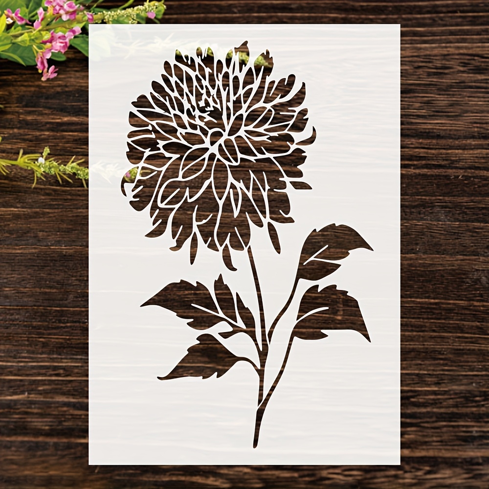 Stencil Da Parete Con Grandi Fiori