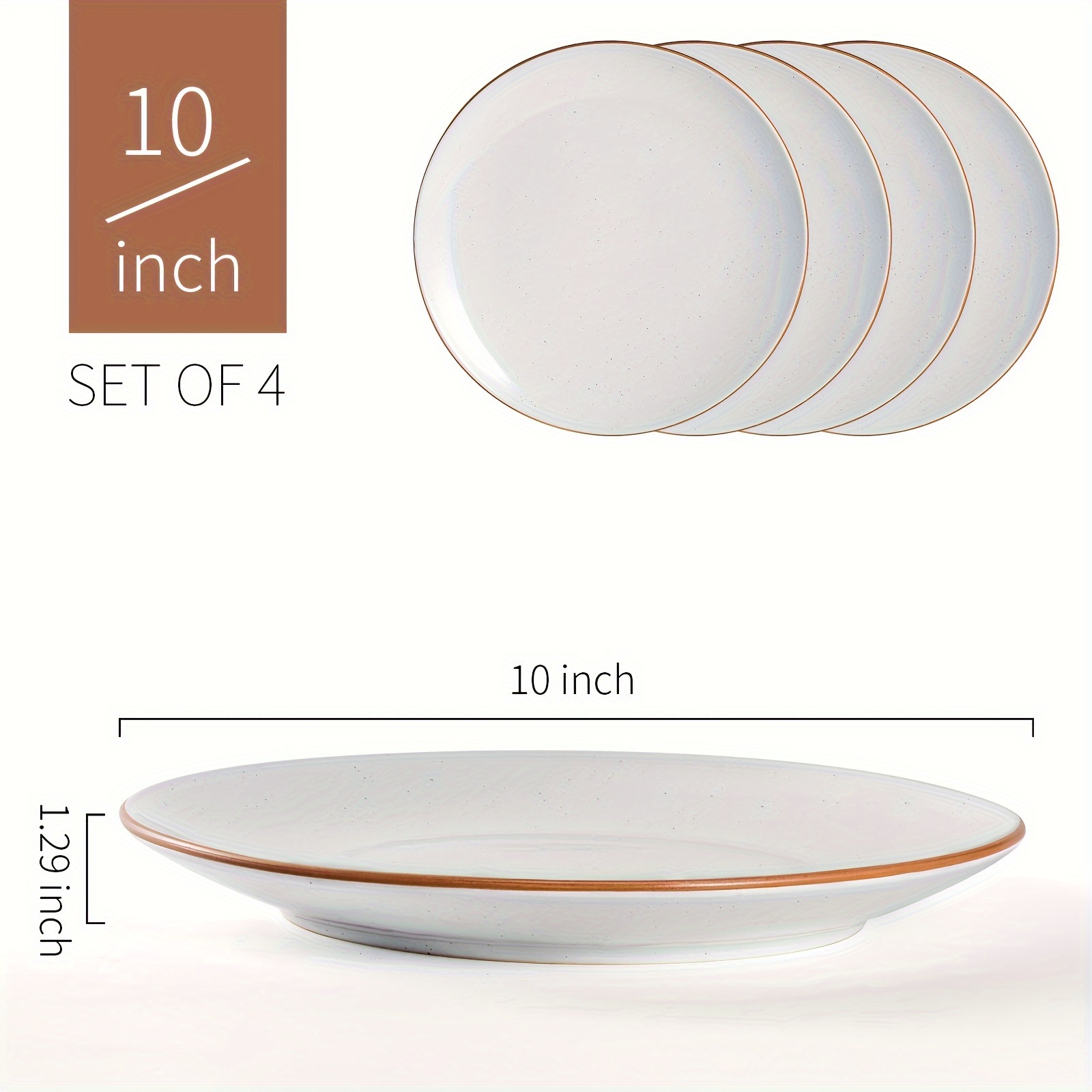 Ceramic Dinner Plates Large Stoneware Dishes Porcelain - Temu