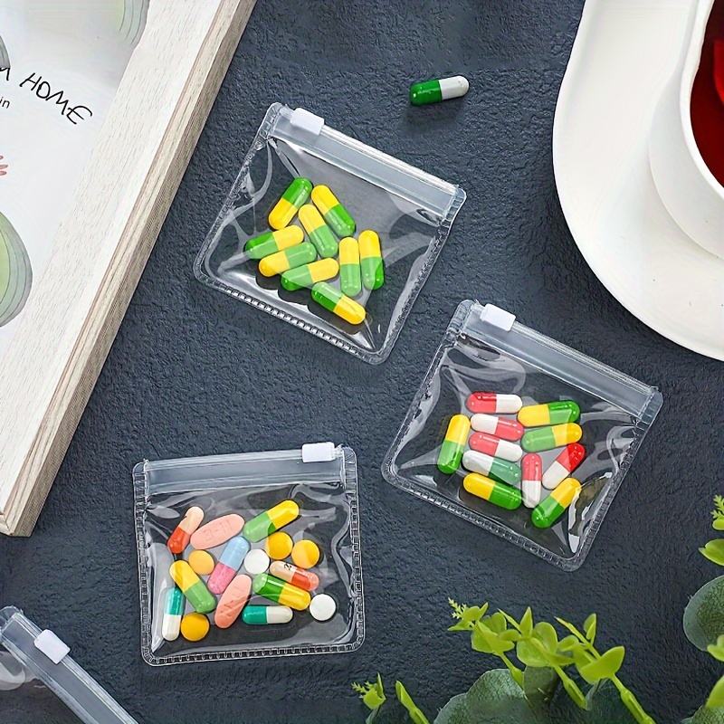Self sealing Small Pill Bag Made Food grade Plastic Zipper - Temu Australia