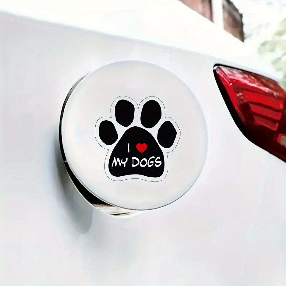 Show Love Dog Paw-print Car Sticker - Temu Ireland